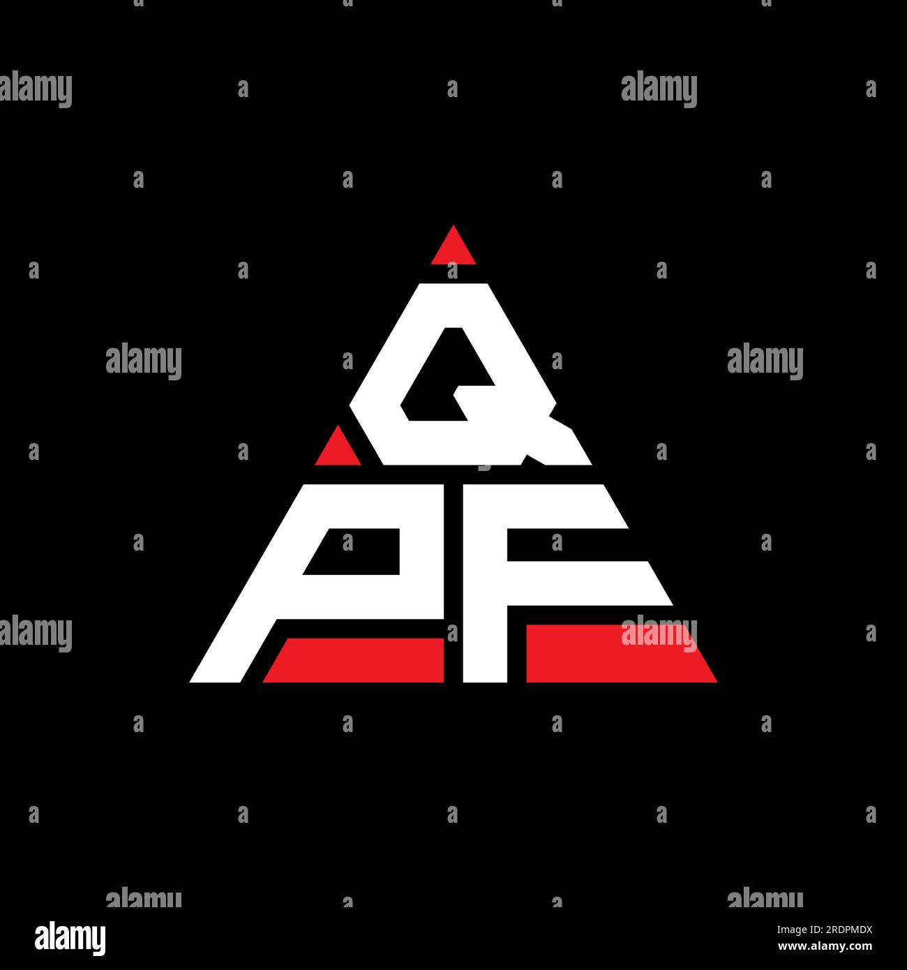 QPF triangle letter logo design with triangle shape. QPF triangle logo ...