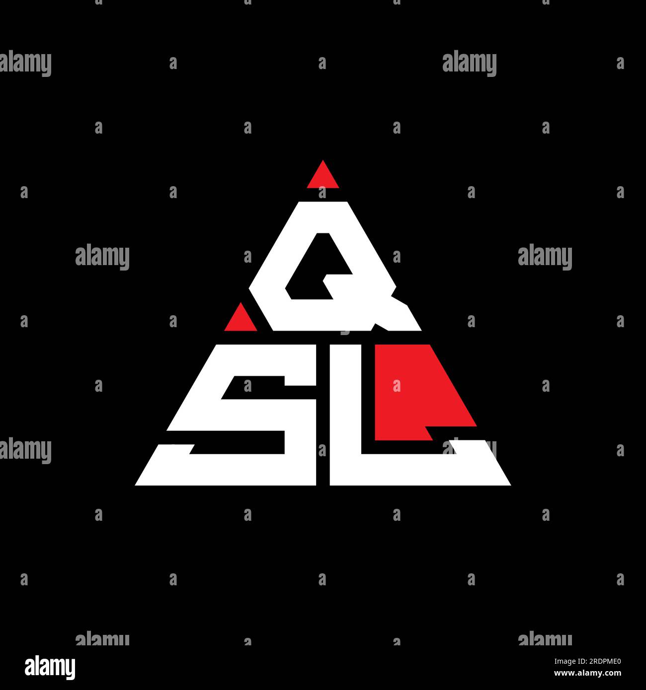 QSL triangle letter logo design with triangle shape. QSL triangle logo ...