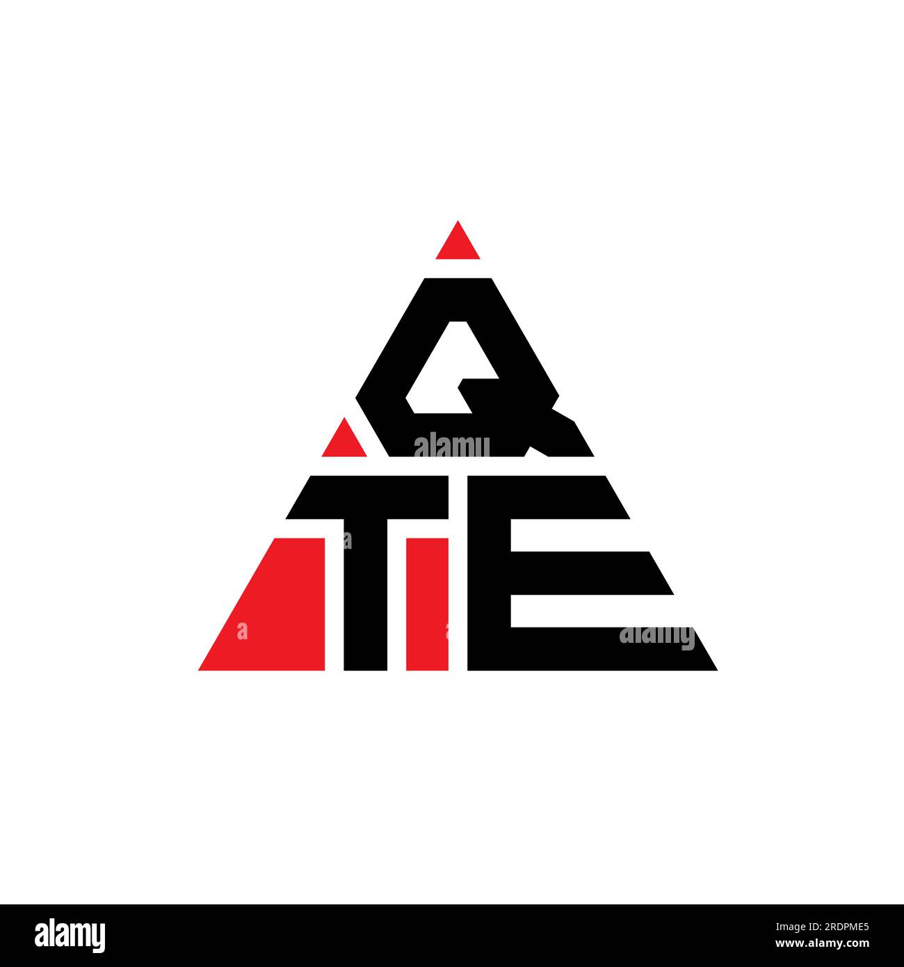 QTE triangle letter logo design with triangle shape. QTE triangle logo ...