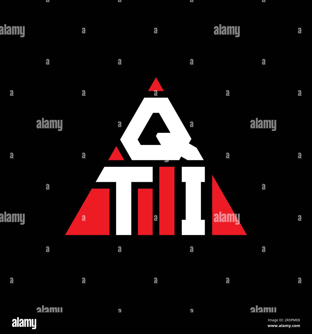 QTI triangle letter logo design with triangle shape. QTI triangle logo ...
