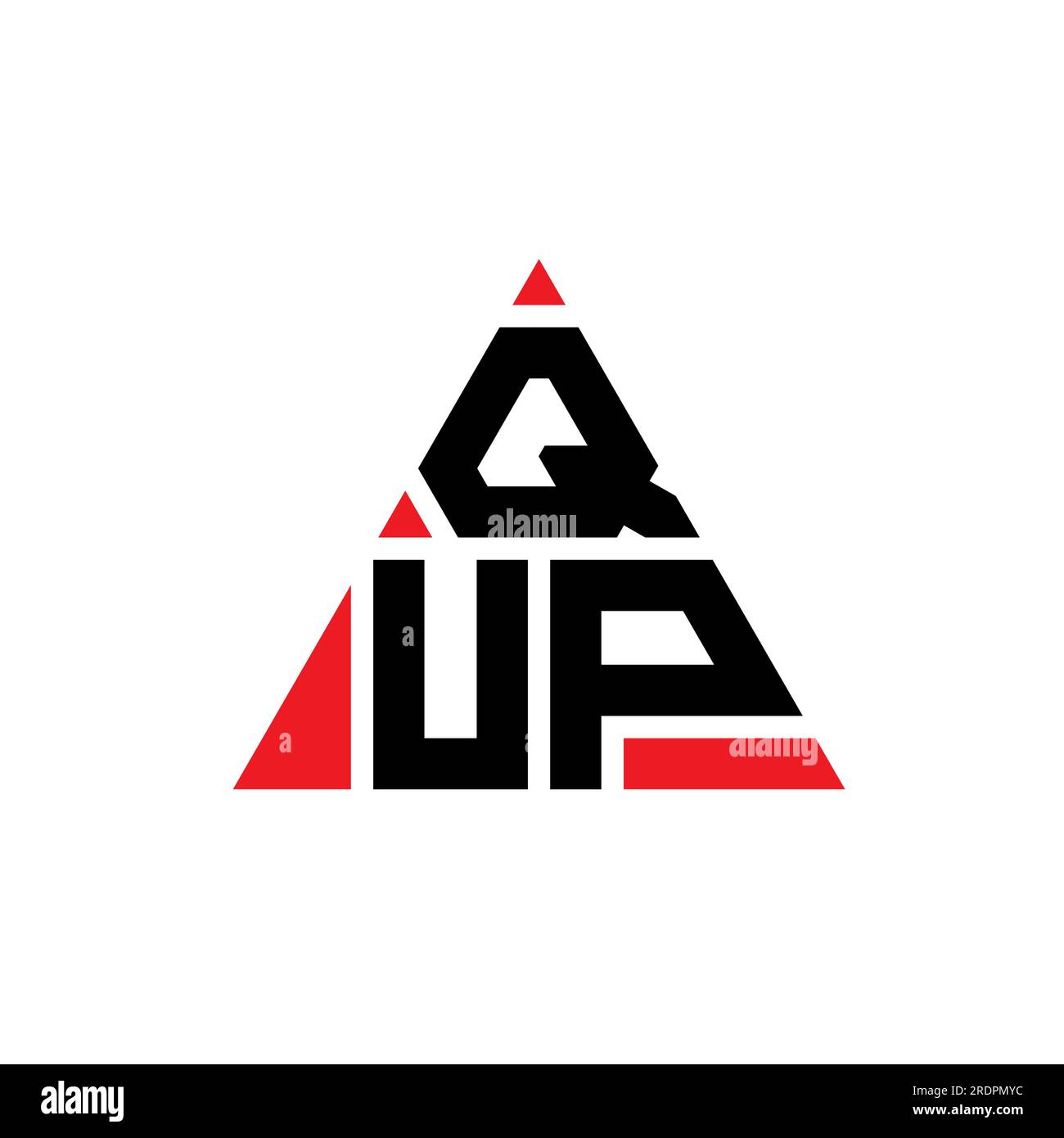QUP triangle letter logo design with triangle shape. QUP triangle logo ...