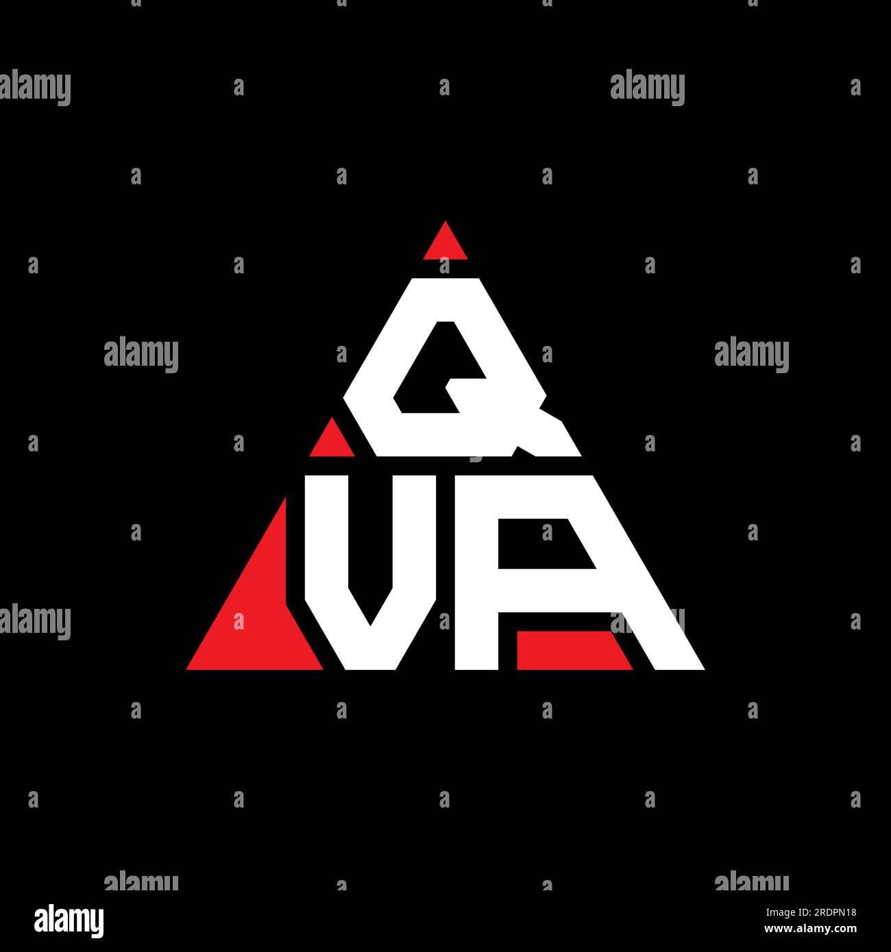 QVA triangle letter logo design with triangle shape. QVA triangle logo ...
