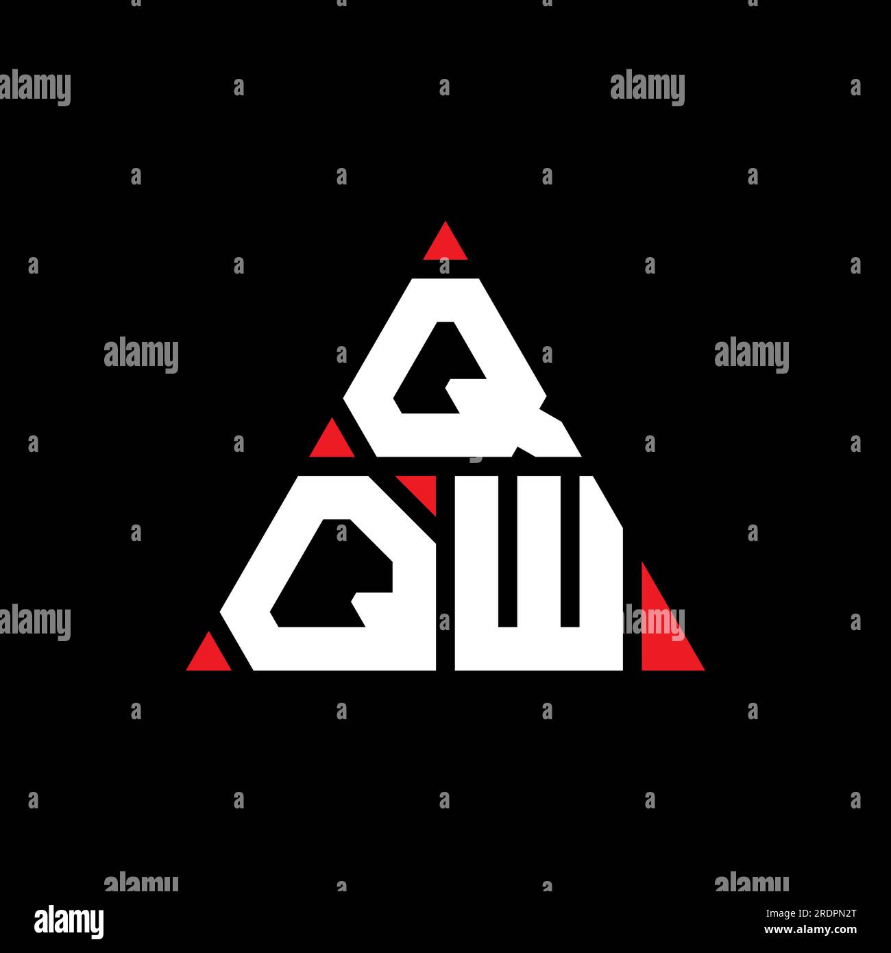 QQW triangle letter logo design with triangle shape. QQW triangle logo ...