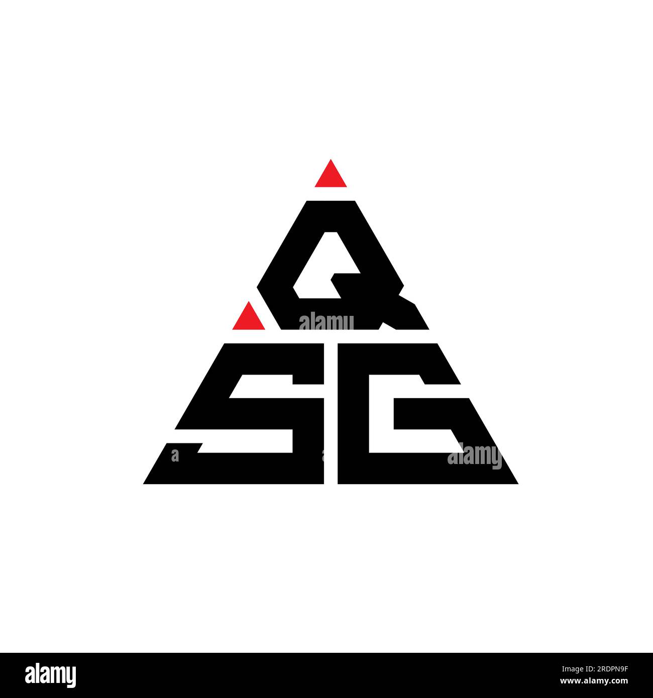 QSG triangle letter logo design with triangle shape. QSG triangle logo design monogram. QSG ...