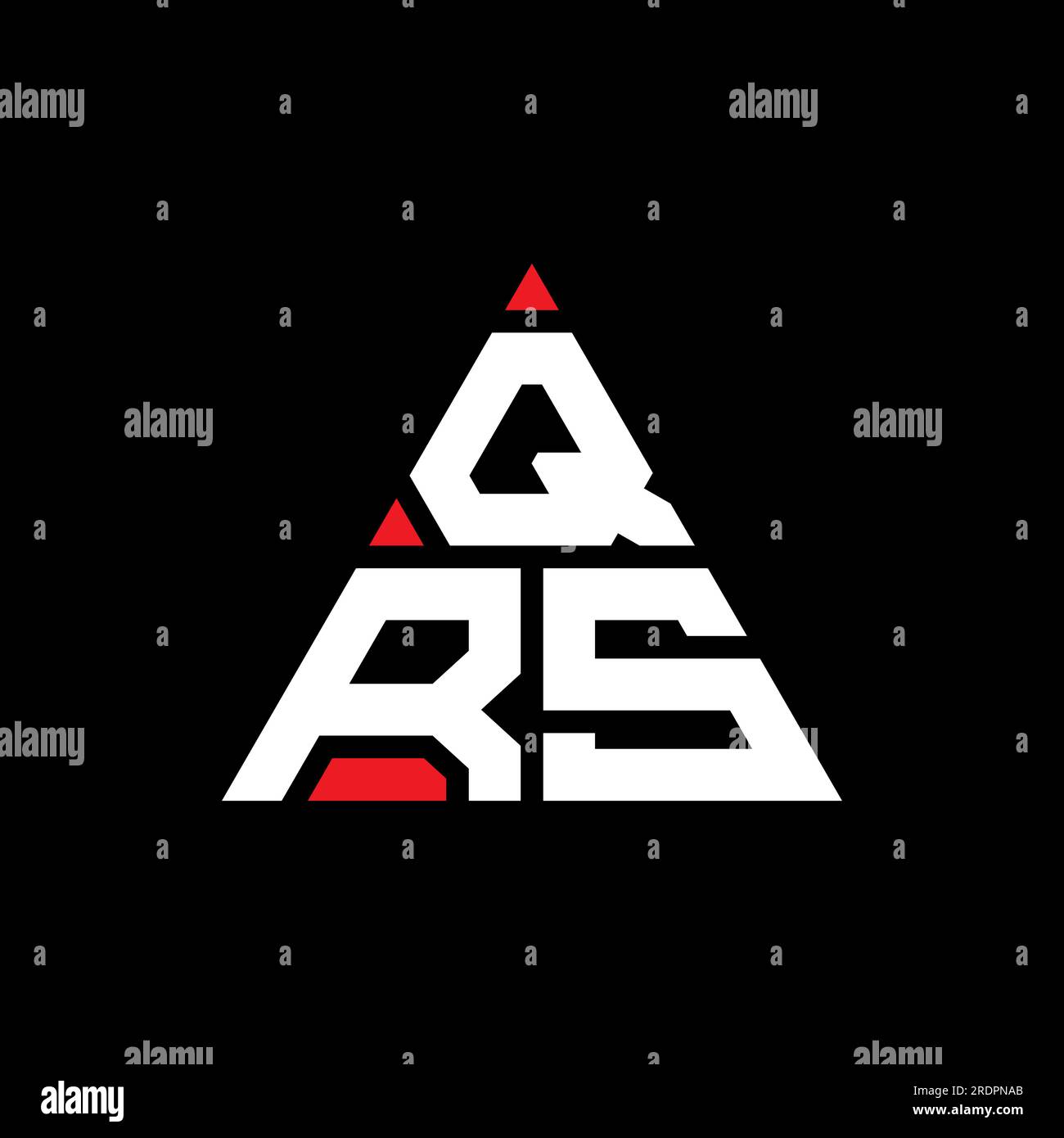 QRS triangle letter logo design with triangle shape. QRS triangle logo ...