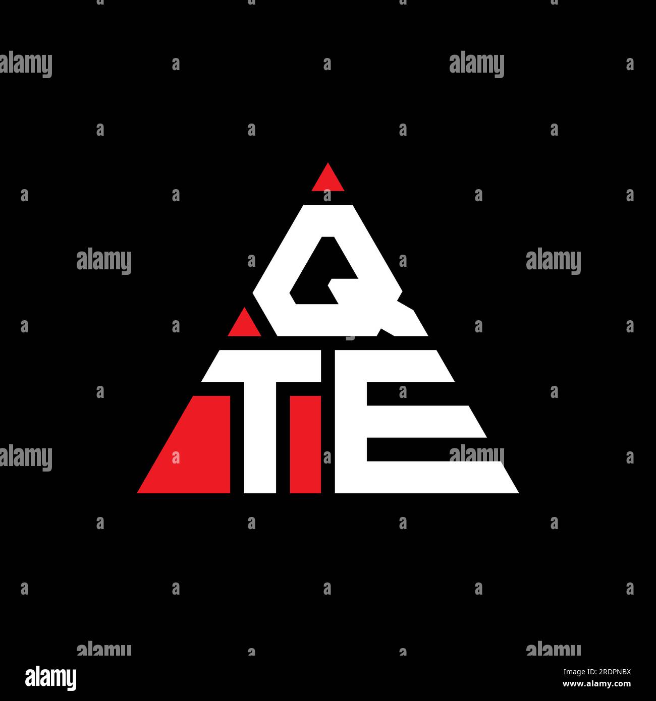 QTE triangle letter logo design with triangle shape. QTE triangle logo ...