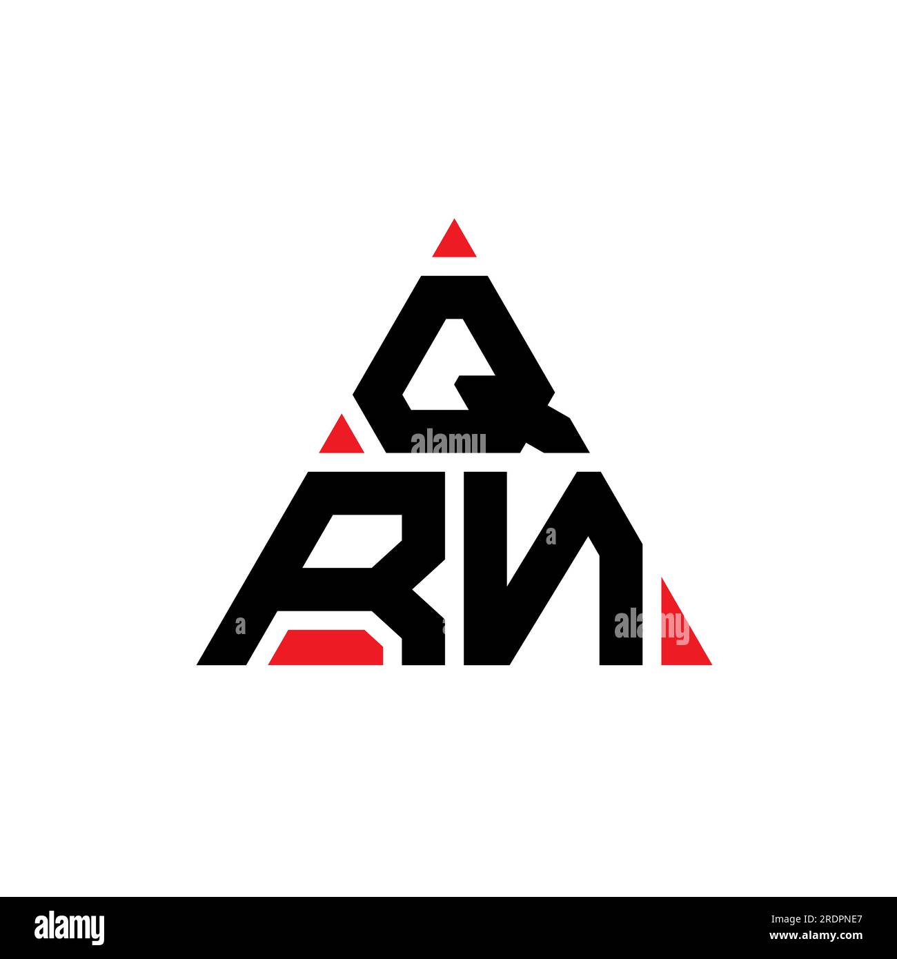 QRN triangle letter logo design with triangle shape. QRN triangle logo ...