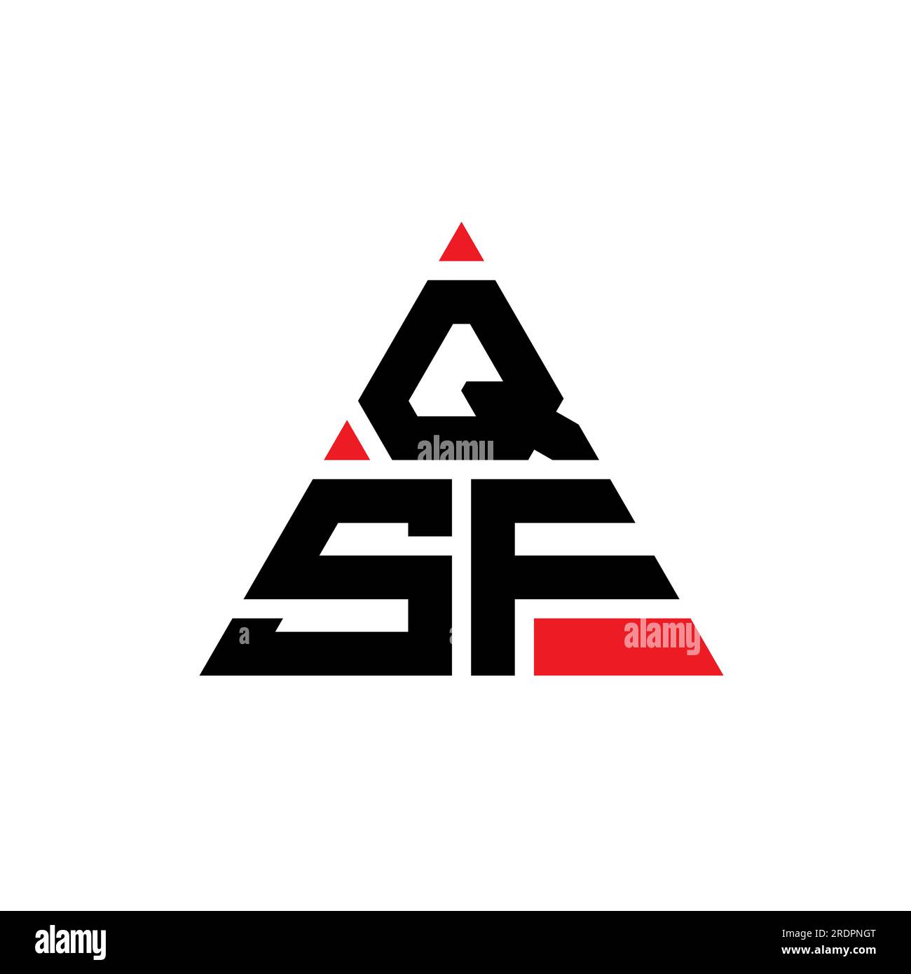 QSF triangle letter logo design with triangle shape. QSF triangle logo ...