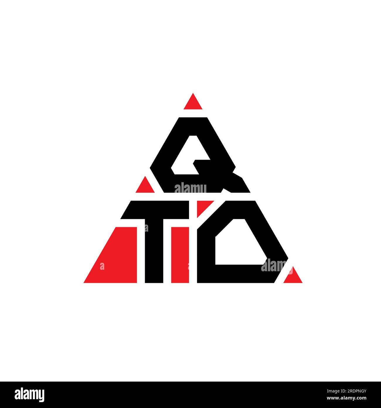 QTO triangle letter logo design with triangle shape. QTO triangle logo design monogram. QTO ...
