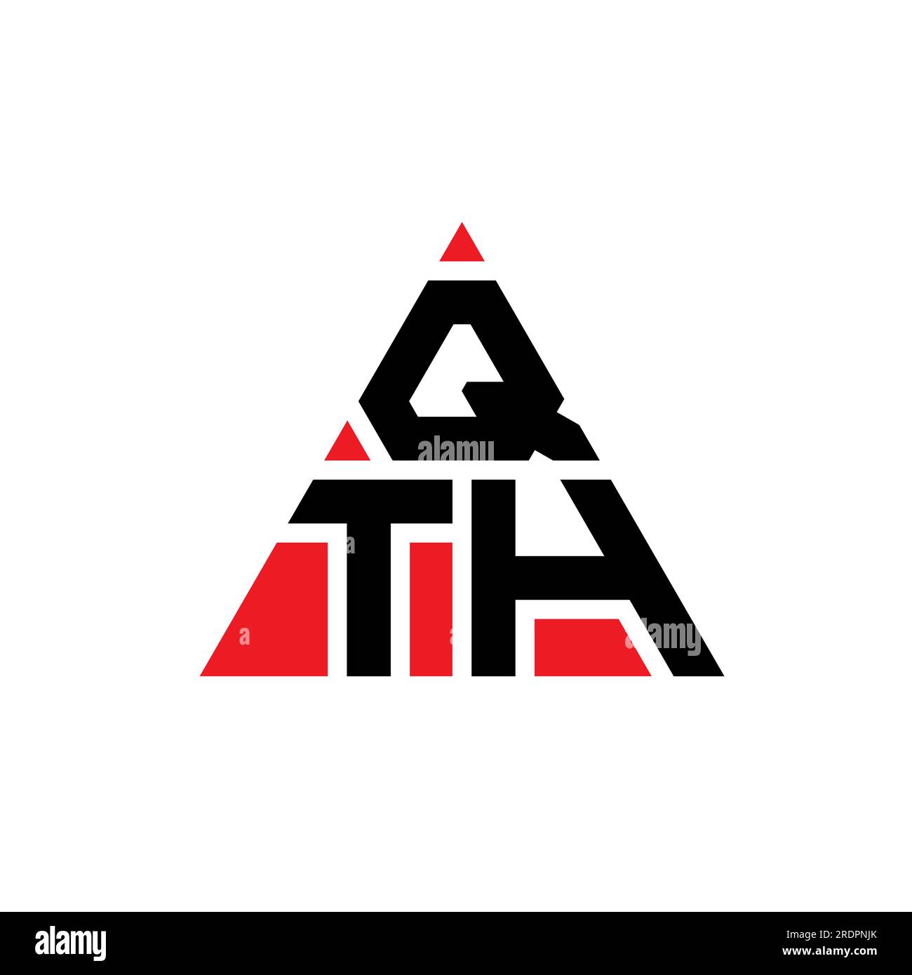 QTH triangle letter logo design with triangle shape. QTH triangle logo ...