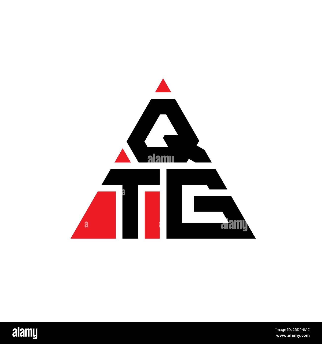 QTG triangle letter logo design with triangle shape. QTG triangle logo ...