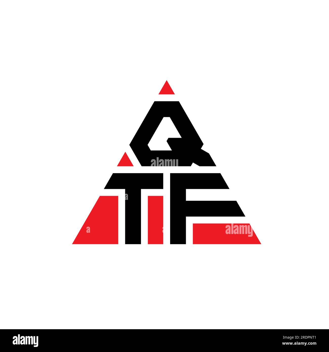 QTF triangle letter logo design with triangle shape. QTF triangle logo ...