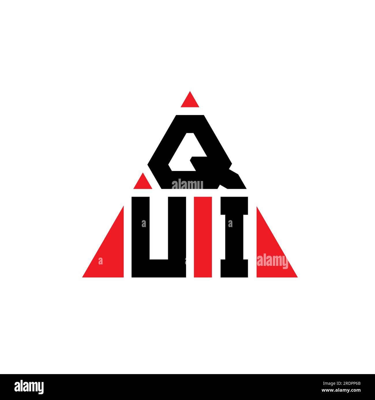 QUI triangle letter logo design with triangle shape. QUI triangle logo ...