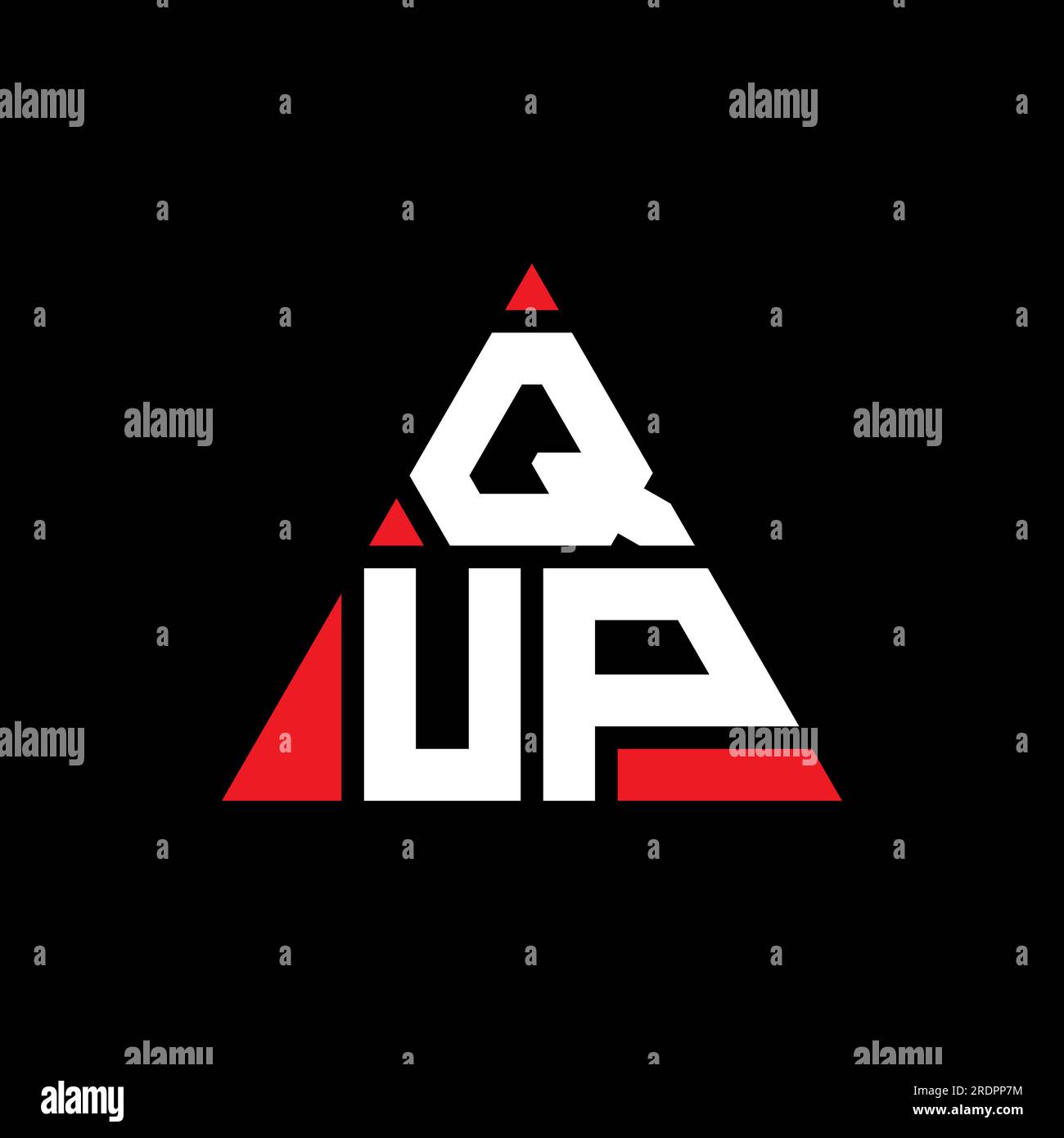 QUP triangle letter logo design with triangle shape. QUP triangle logo ...