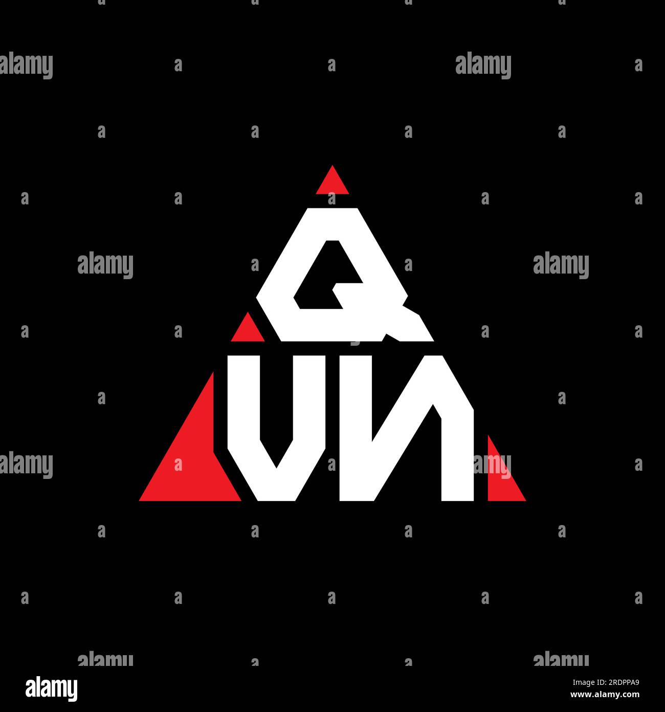 QVN triangle letter logo design with triangle shape. QVN triangle logo ...