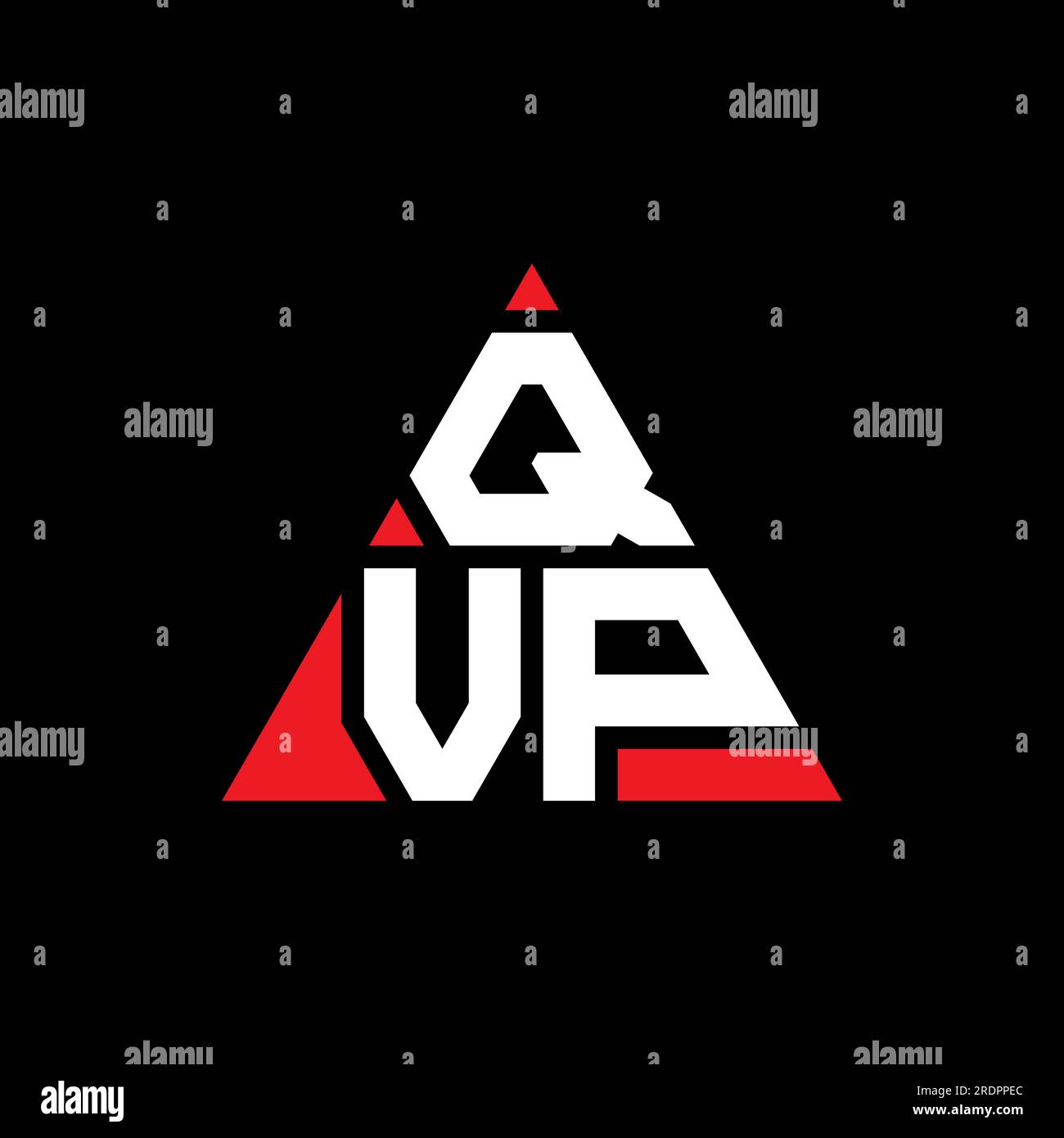 QVP triangle letter logo design with triangle shape. QVP triangle logo ...