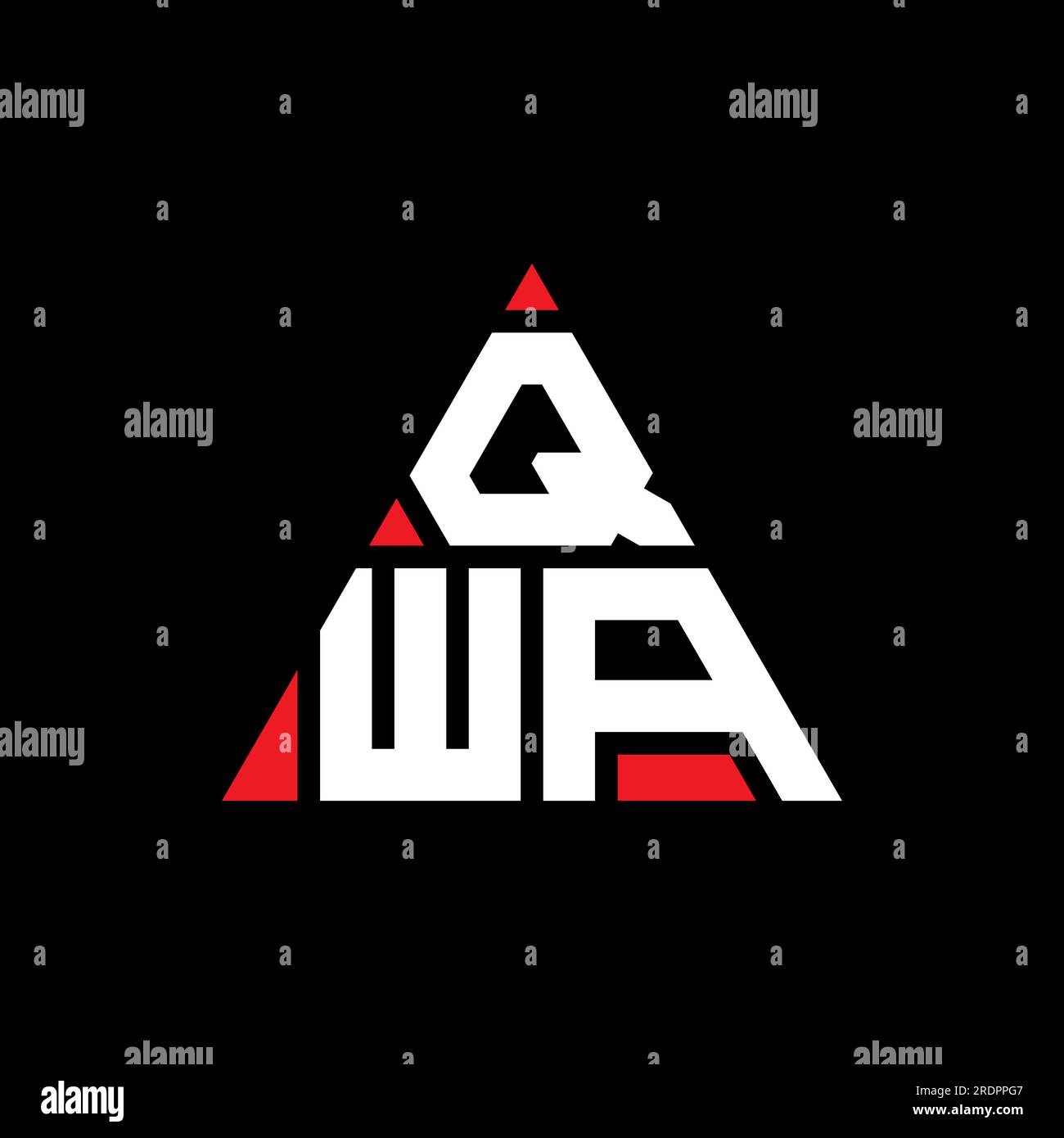 QWA triangle letter logo design with triangle shape. QWA triangle logo ...