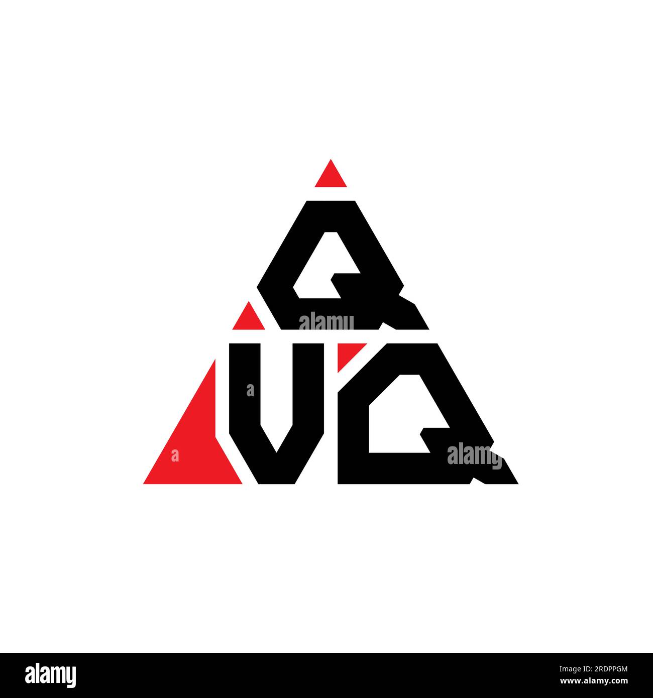 QVQ triangle letter logo design with triangle shape. QVQ triangle logo ...