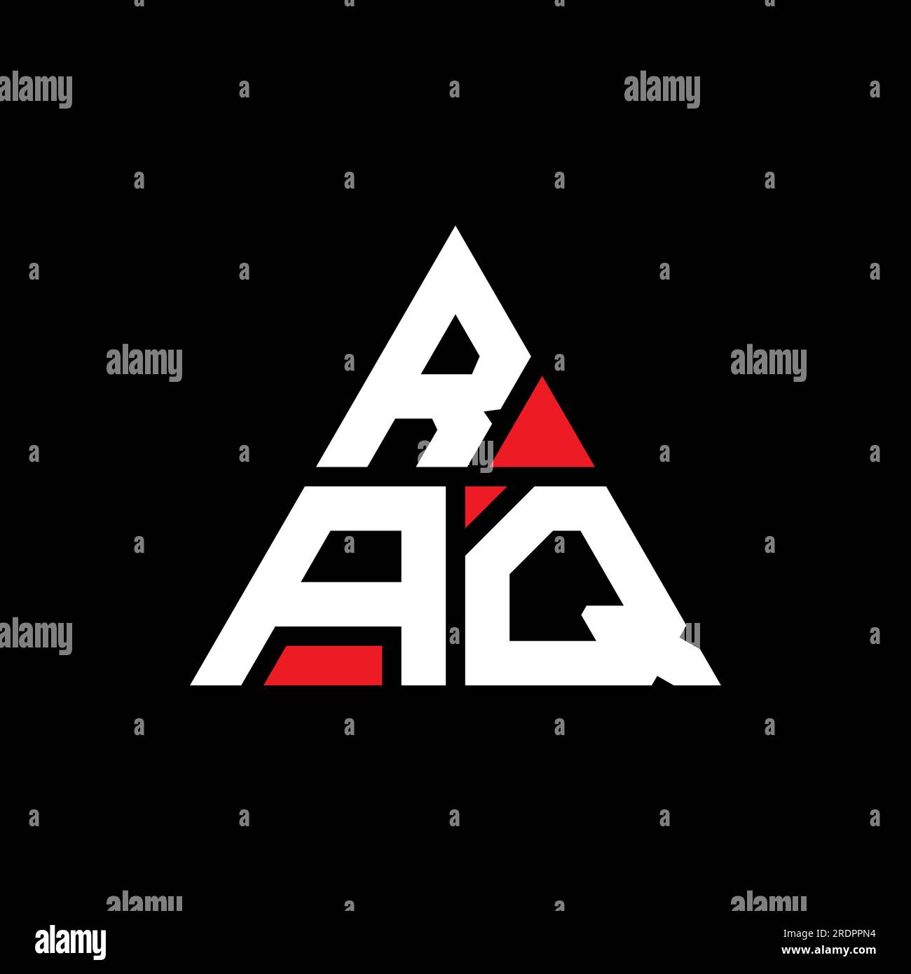 RAQ triangle letter logo design with triangle shape. RAQ triangle logo ...