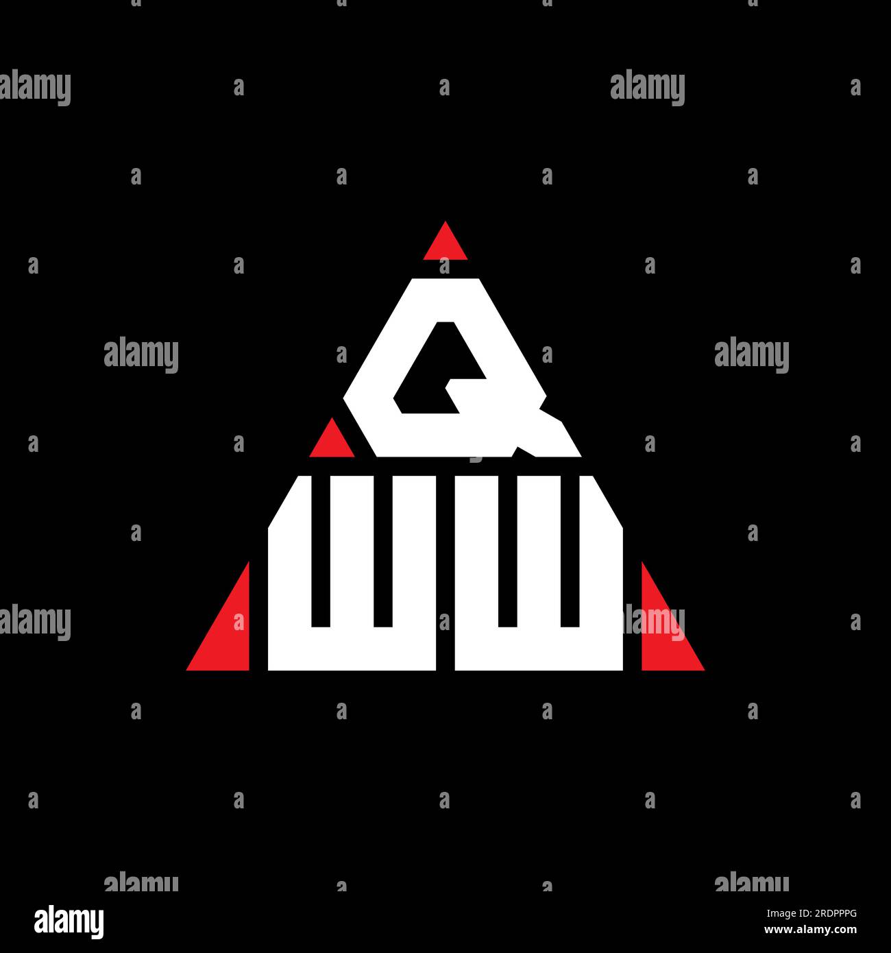 QWW triangle letter logo design with triangle shape. QWW triangle logo ...