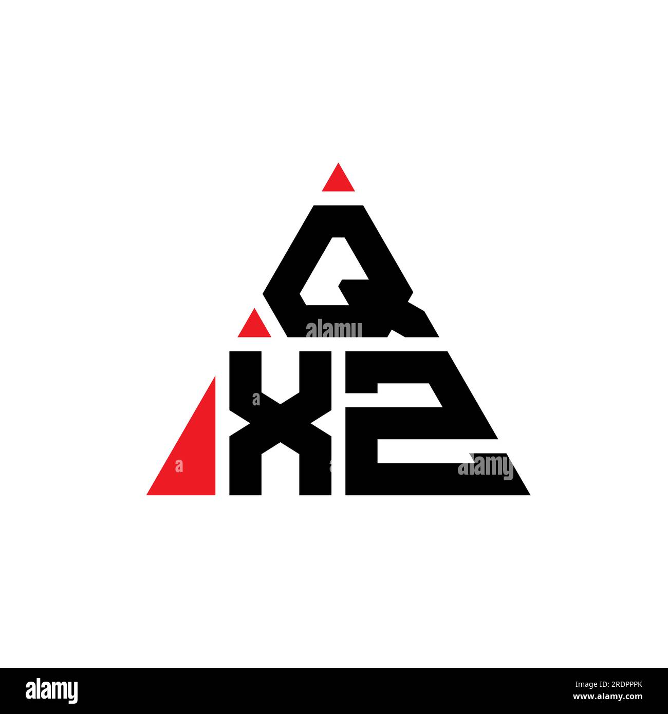 QXZ triangle letter logo design with triangle shape. QXZ triangle logo ...