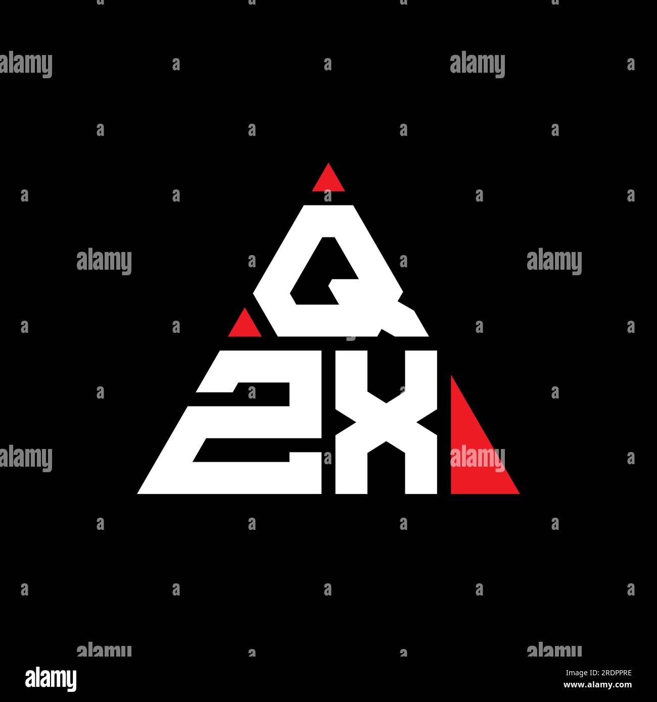 QZX triangle letter logo design with triangle shape. QZX triangle logo ...