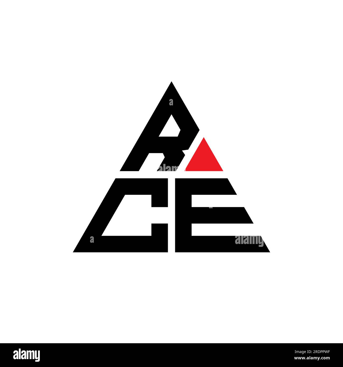 RCE triangle letter logo design with triangle shape. RCE triangle logo ...