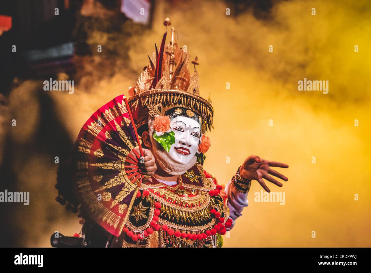 the balinese barong dance mask art gold chinese new year Stock Photo ...