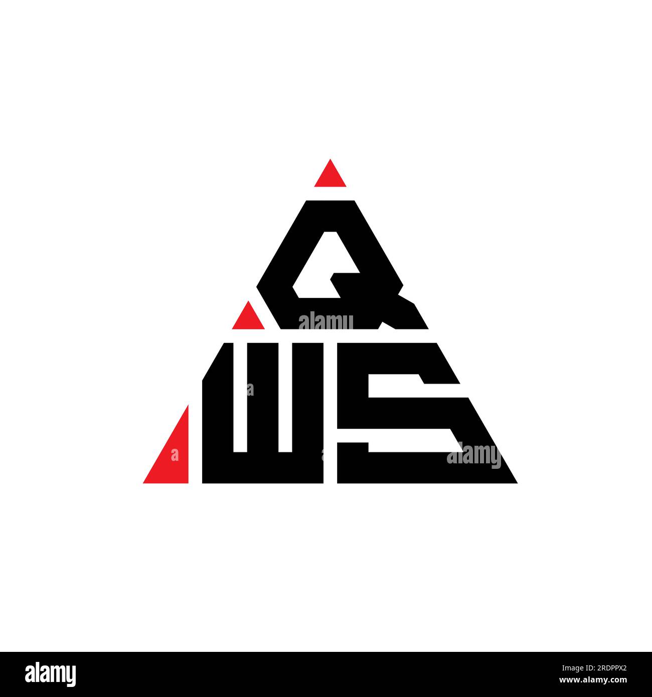 QWS triangle letter logo design with triangle shape. QWS triangle logo ...