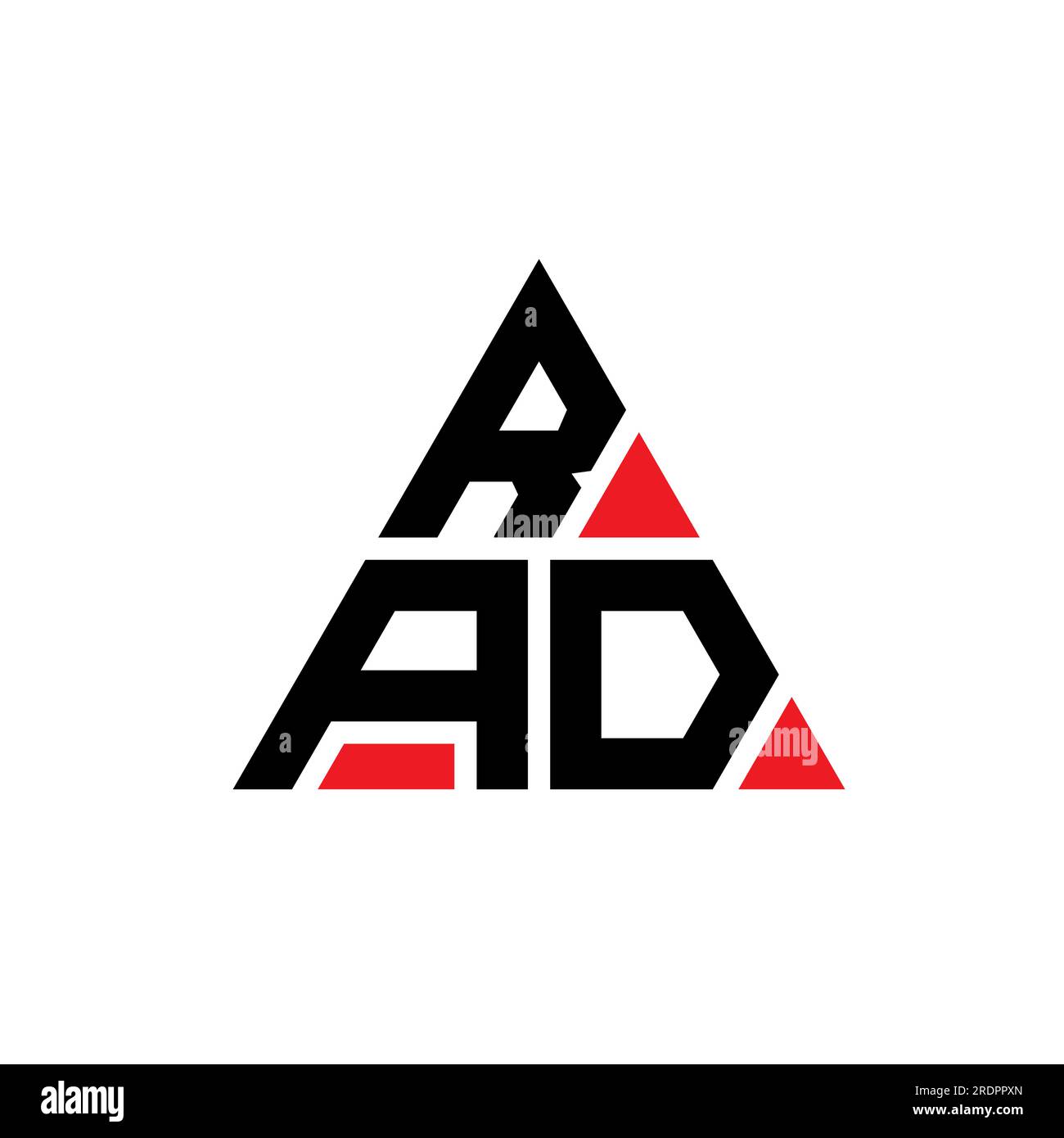RAD triangle letter logo design with triangle shape. RAD triangle logo ...