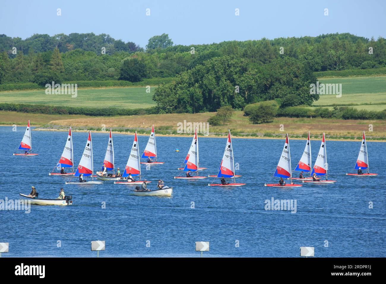 Topper sailboats on Rutland Water Stock Photo - Alamy