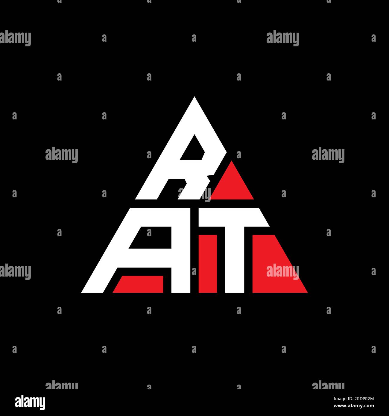 RAT triangle letter logo design with triangle shape. RAT triangle logo ...