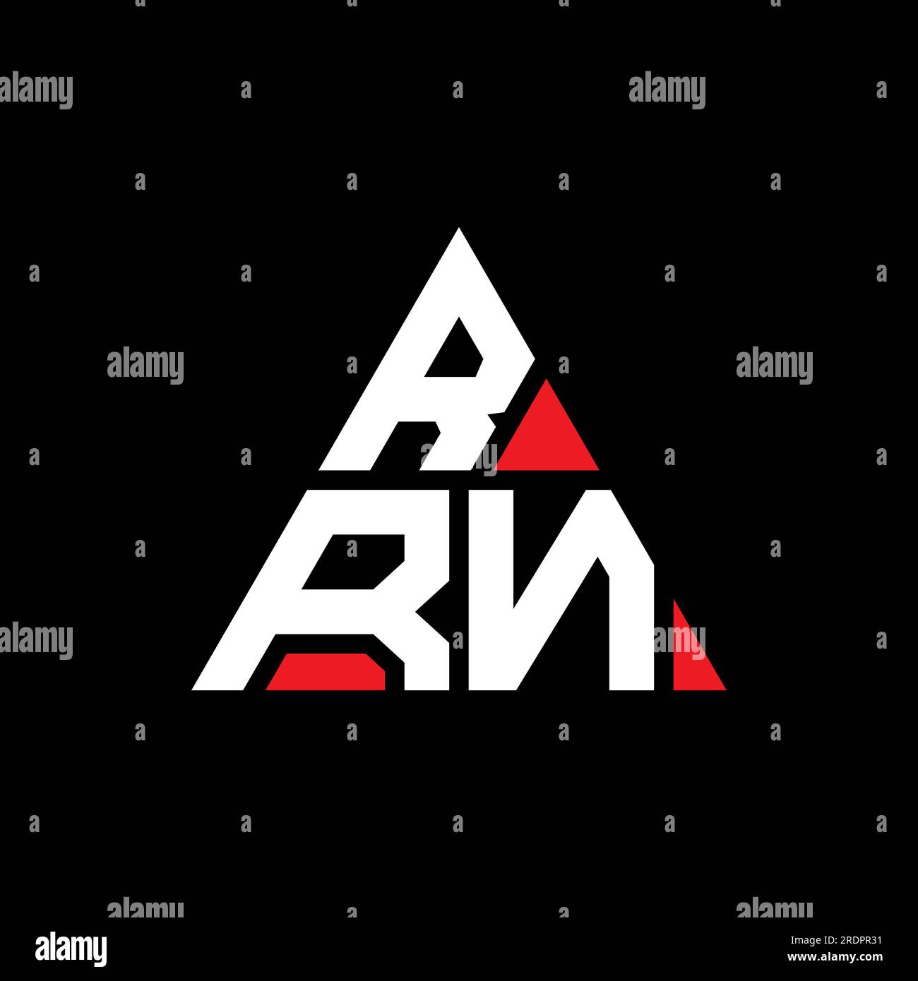 RRN triangle letter logo design with triangle shape. RRN triangle logo ...