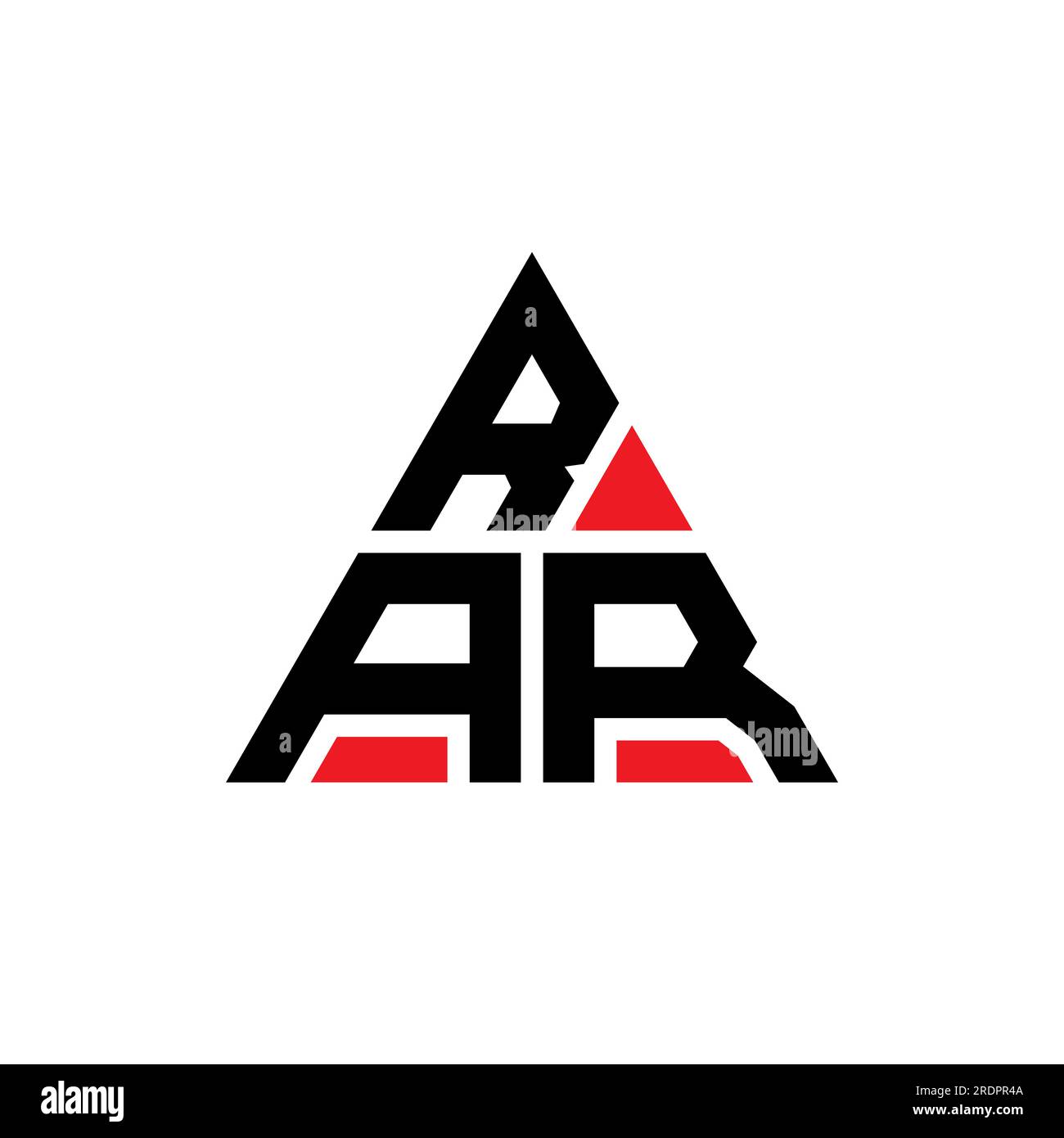 RAR triangle letter logo design with triangle shape. RAR triangle logo ...
