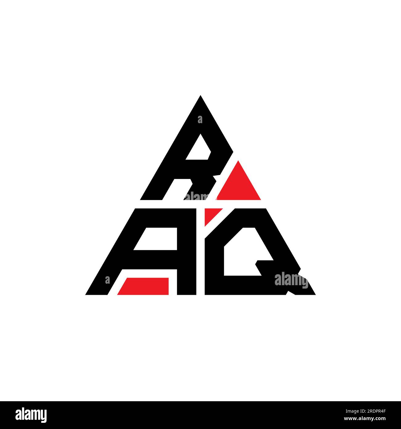RAQ triangle letter logo design with triangle shape. RAQ triangle logo ...