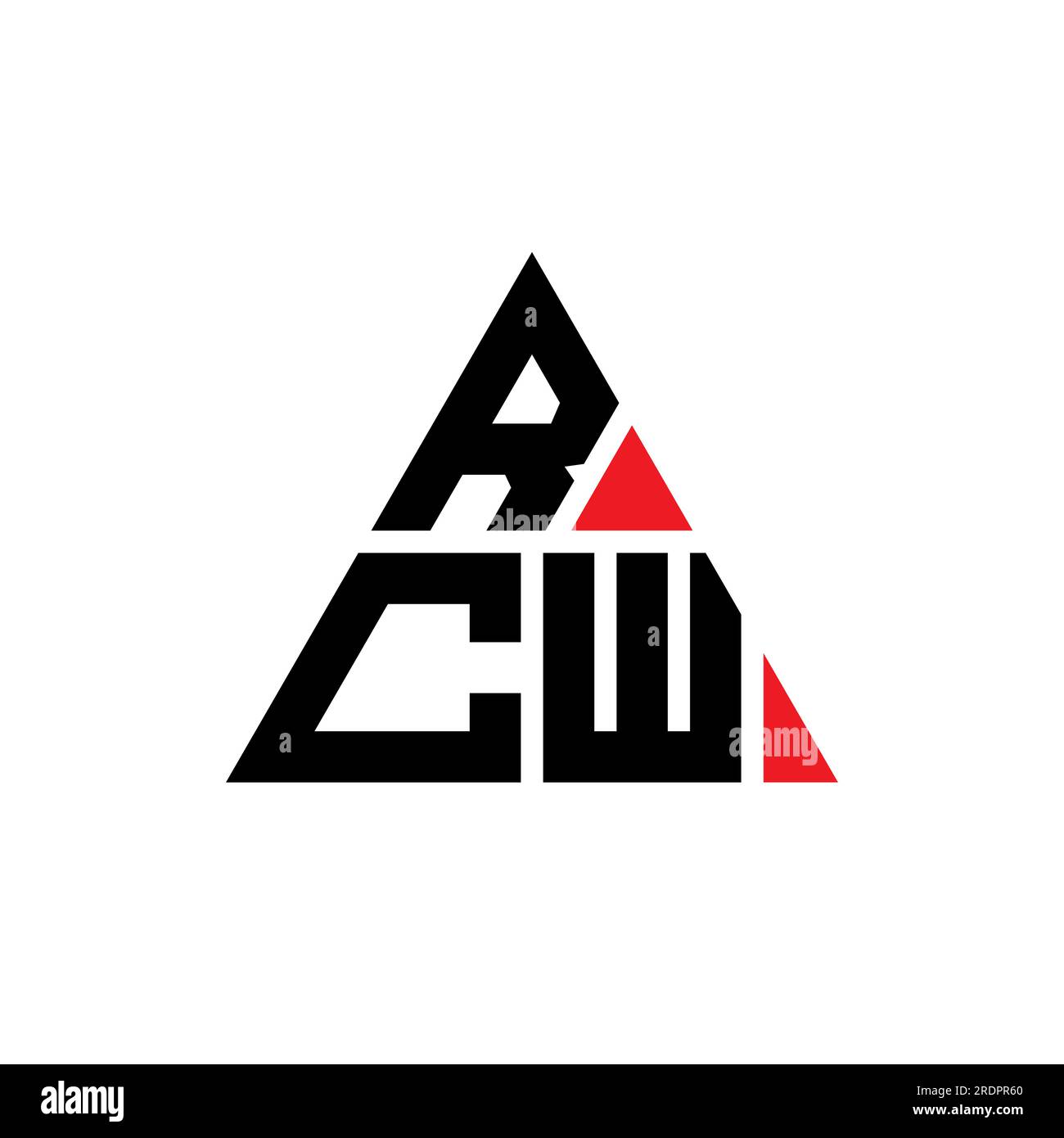 RCW triangle letter logo design with triangle shape. RCW triangle logo ...