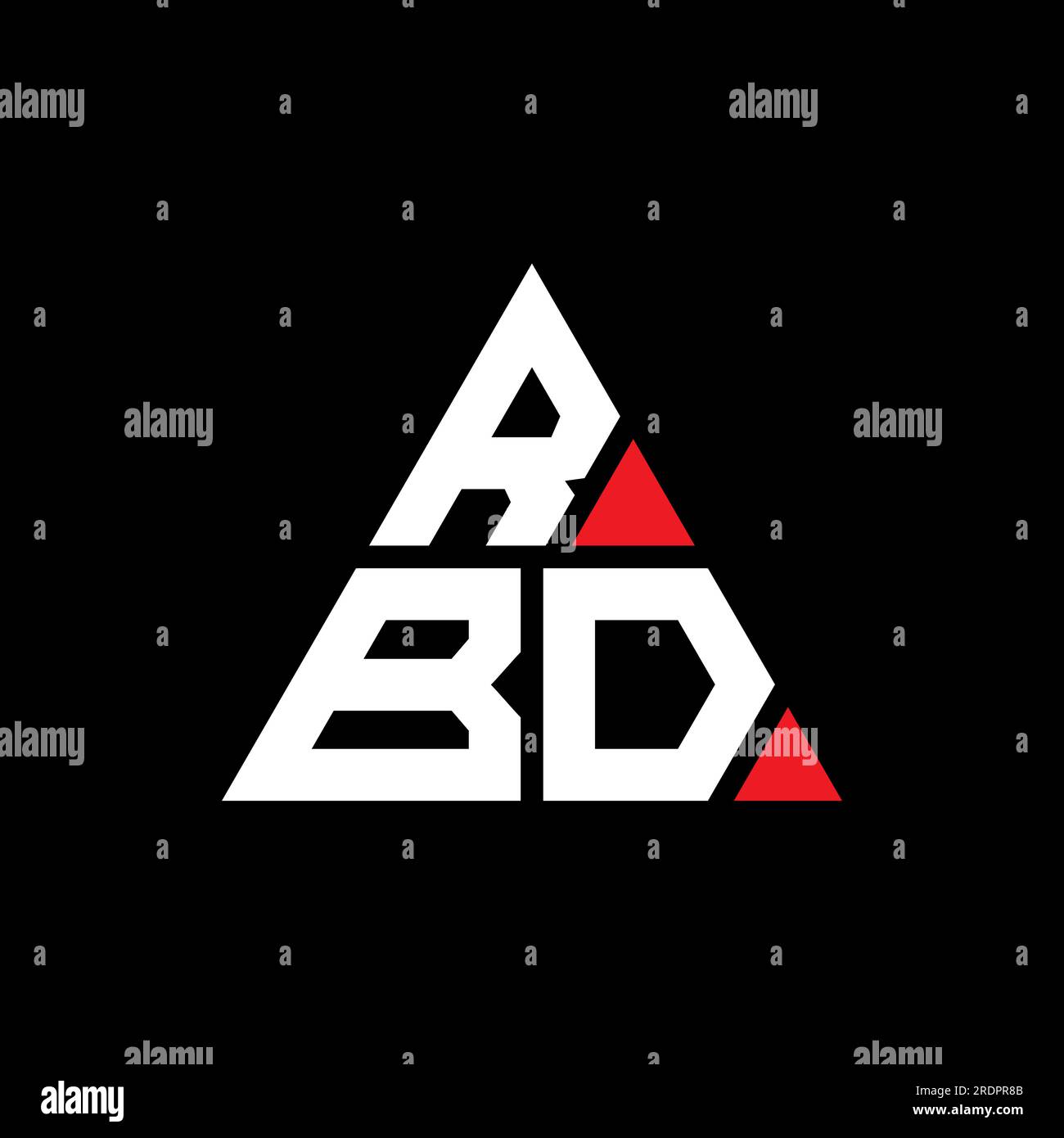 RBD triangle letter logo design with triangle shape. RBD triangle logo ...