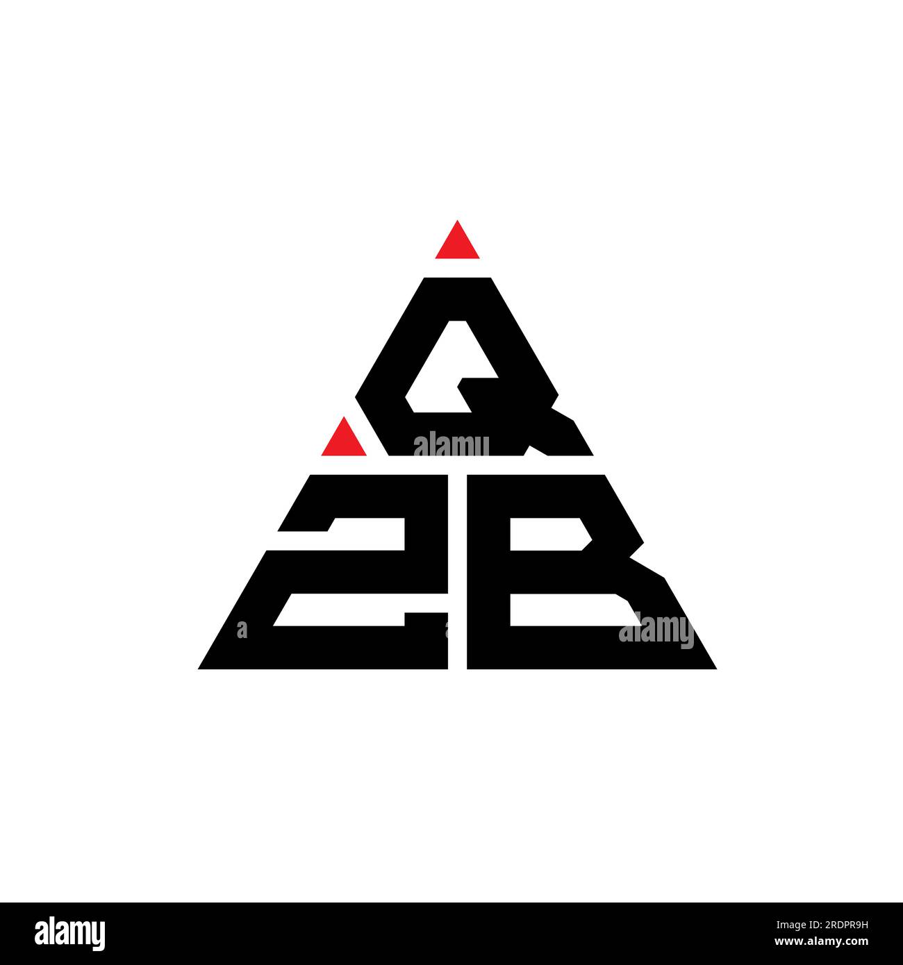 QZB triangle letter logo design with triangle shape. QZB triangle logo design monogram. QZB ...