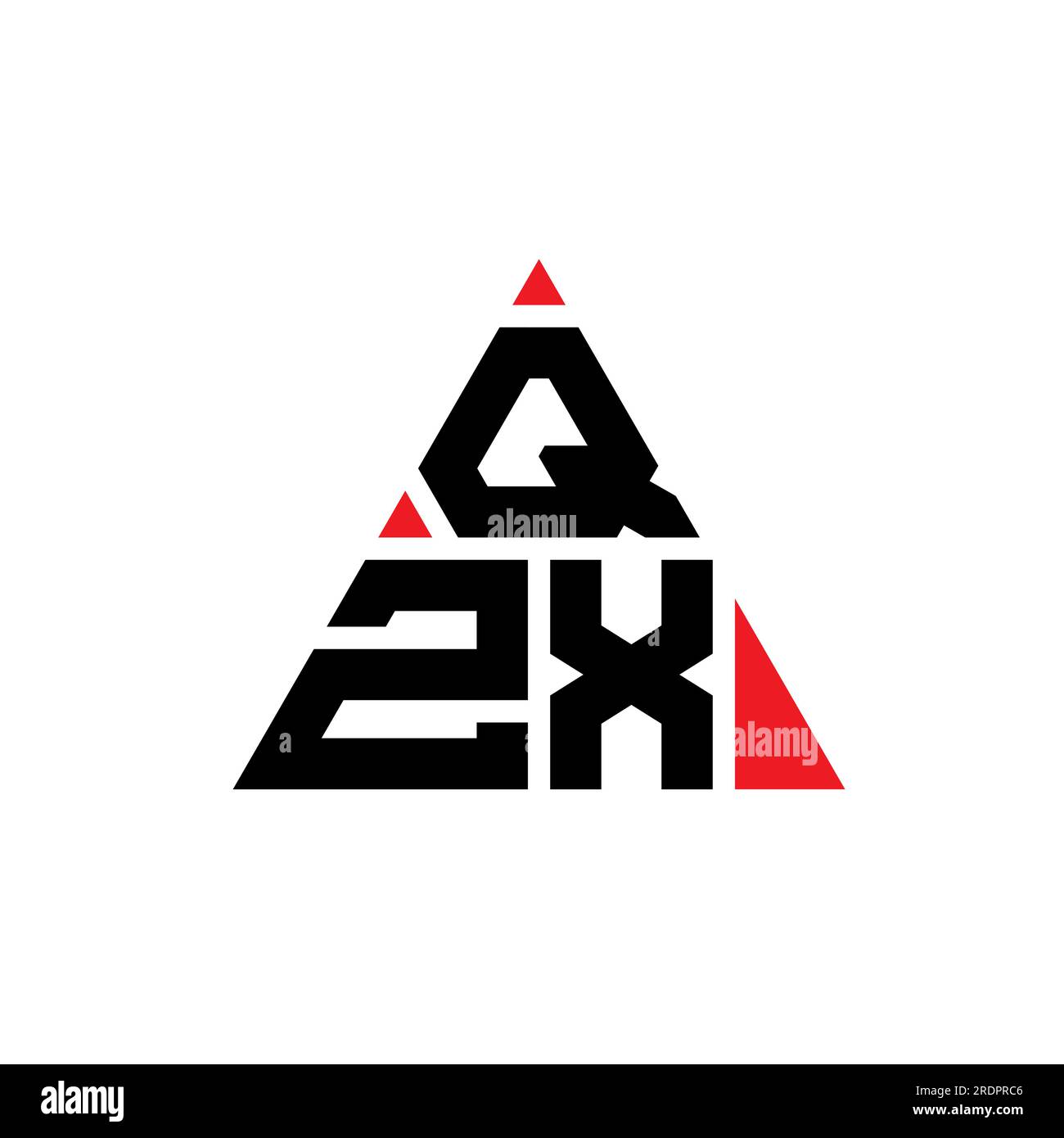 QZX triangle letter logo design with triangle shape. QZX triangle logo ...