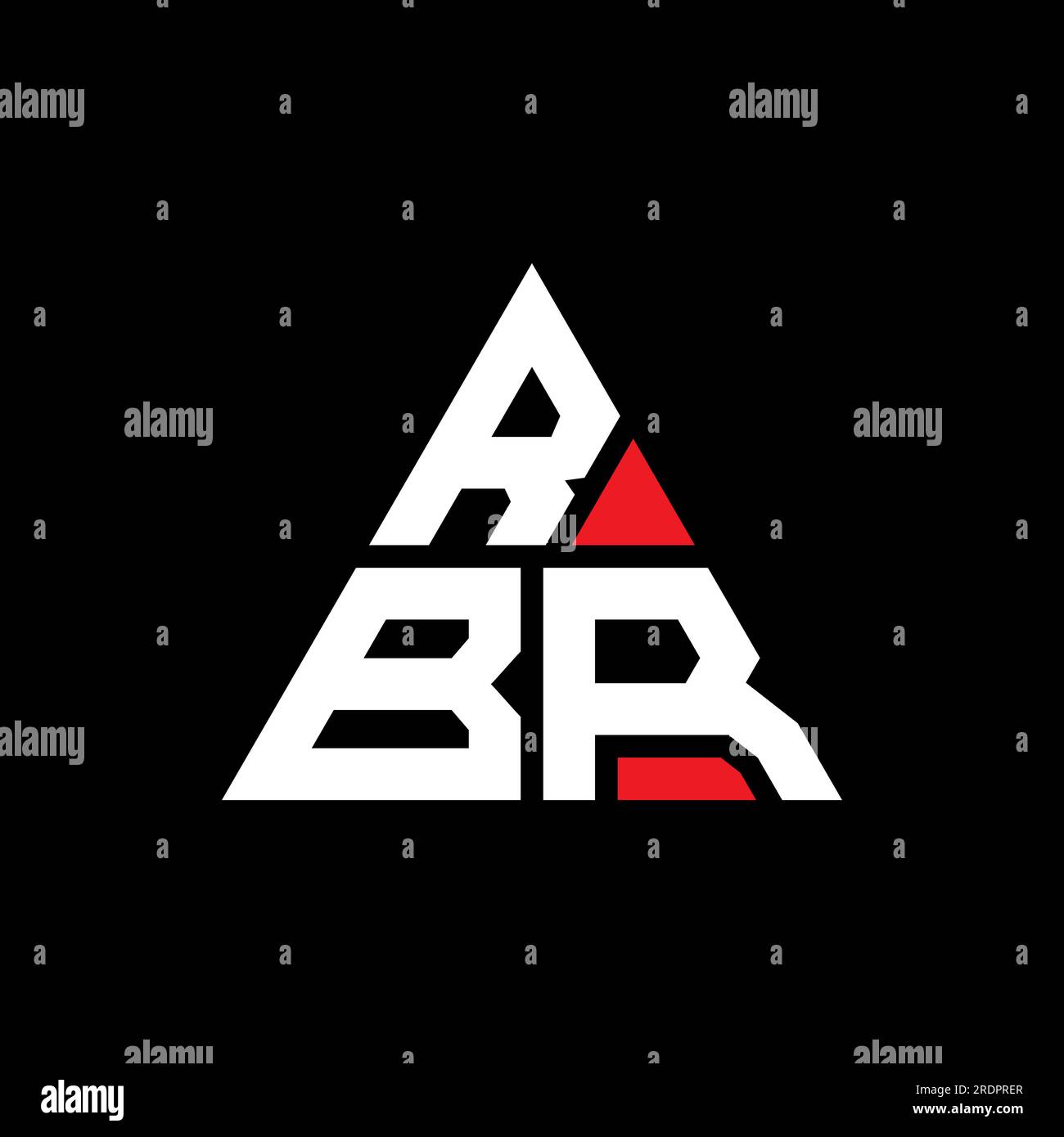 RBR triangle letter logo design with triangle shape. RBR triangle logo ...