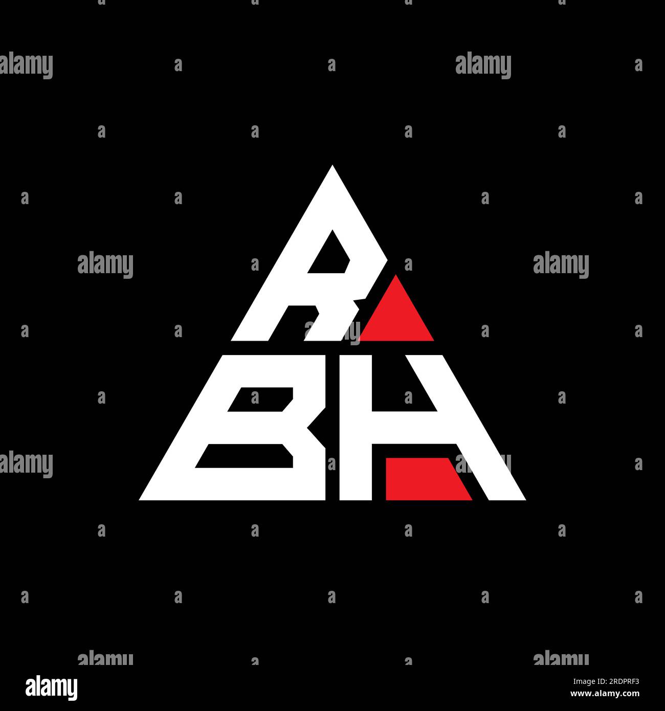 RBH triangle letter logo design with triangle shape. RBH triangle logo ...