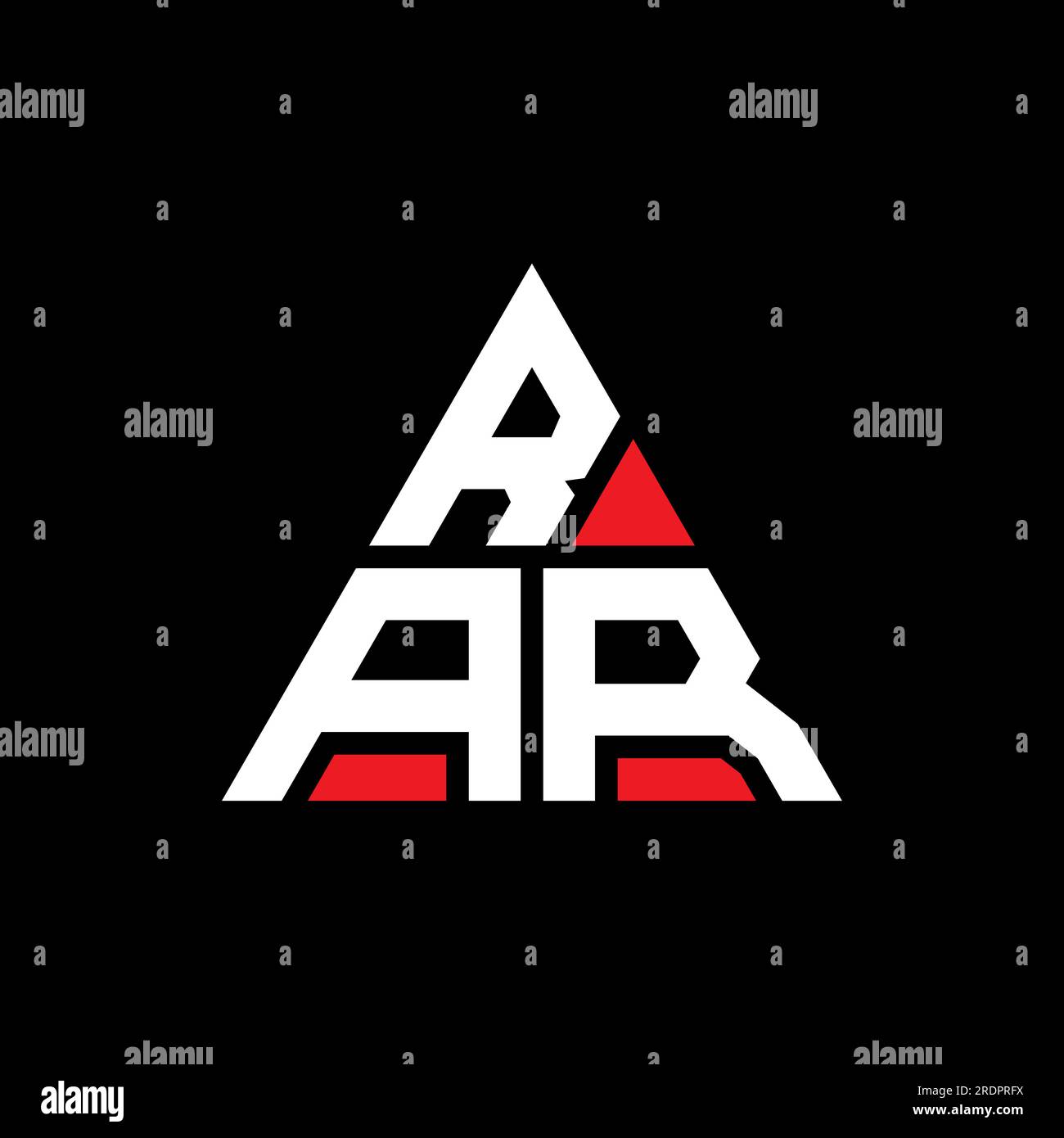 RAR triangle letter logo design with triangle shape. RAR triangle logo ...