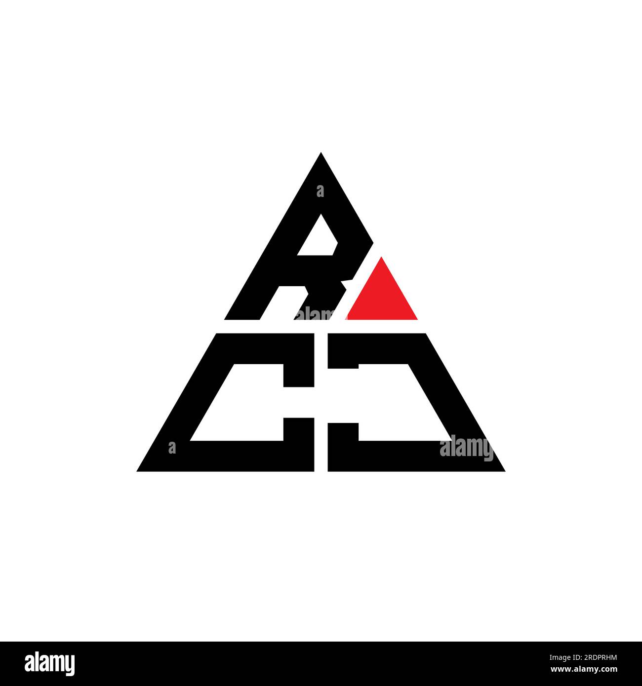 RCJ triangle letter logo design with triangle shape. RCJ triangle logo ...