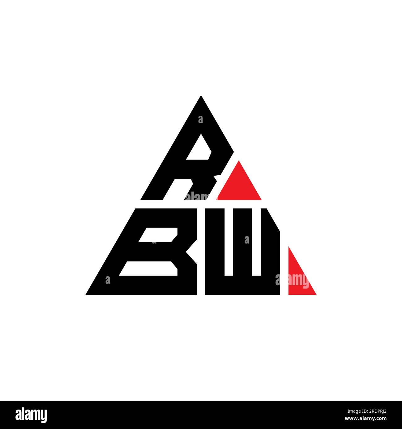 RBW triangle letter logo design with triangle shape. RBW triangle logo ...