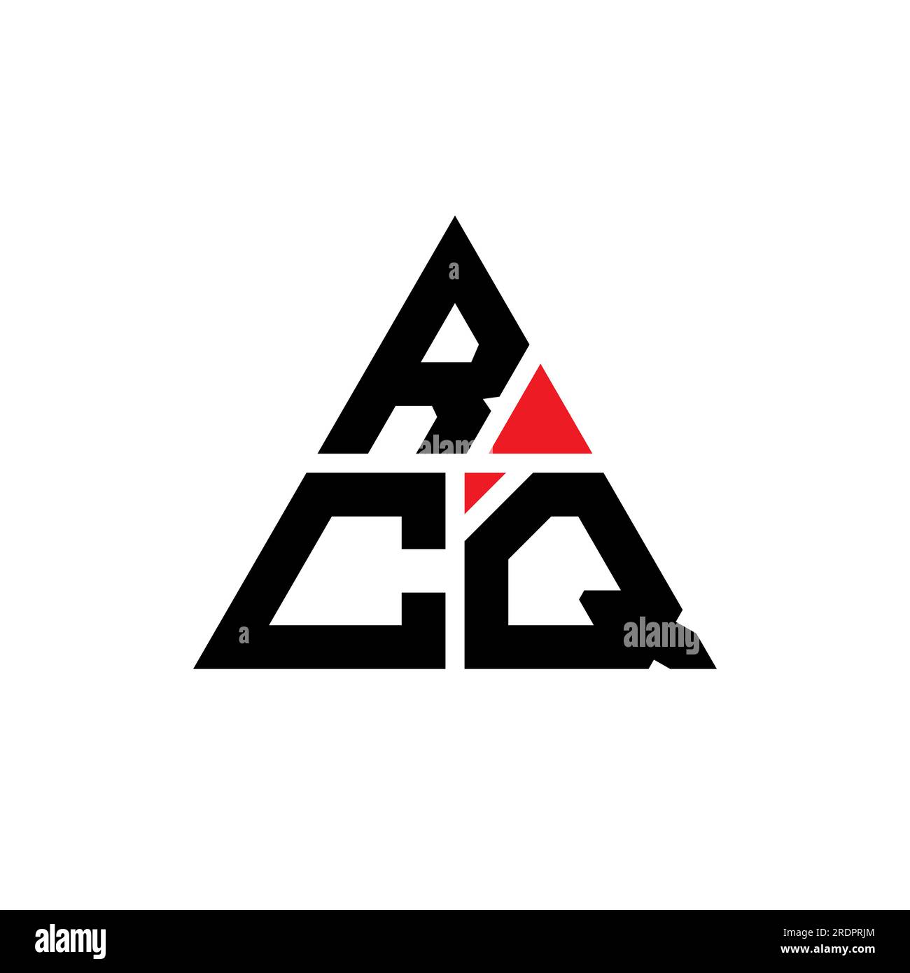 RCQ triangle letter logo design with triangle shape. RCQ triangle logo ...