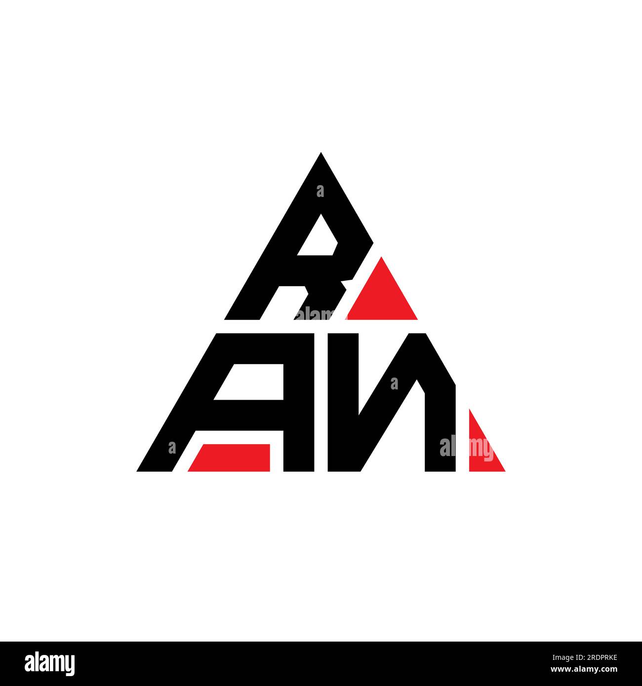 RAN triangle letter logo design with triangle shape. RAN triangle logo ...