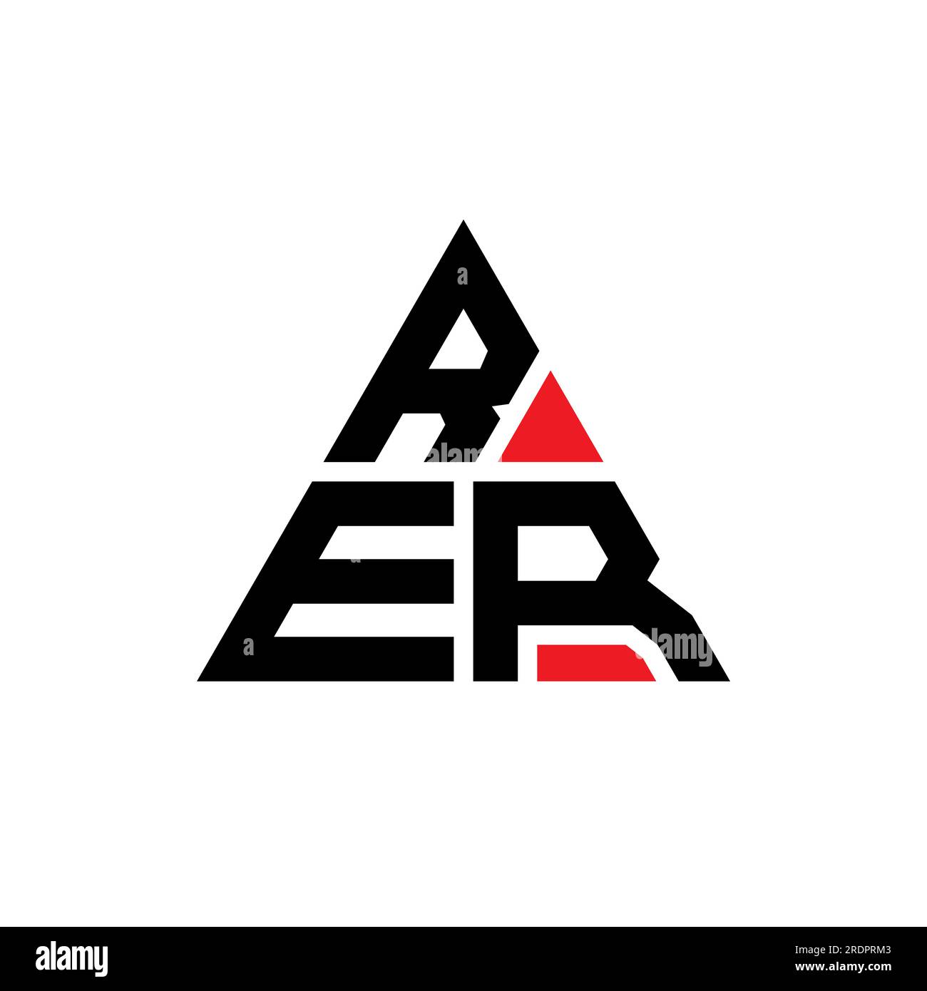 RER triangle letter logo design with triangle shape. RER triangle logo ...