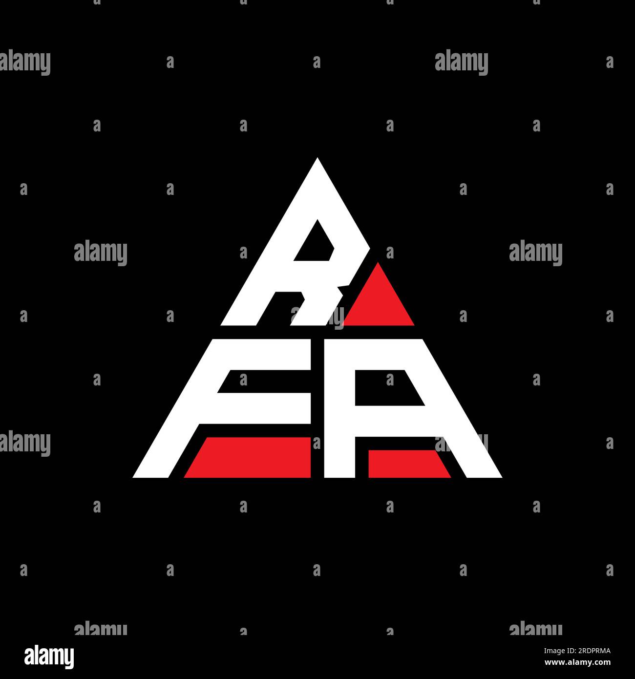 RFA triangle letter logo design with triangle shape. RFA triangle logo ...