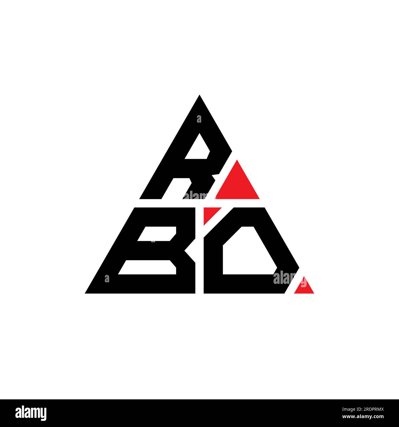RBO triangle letter logo design with triangle shape. RBO triangle logo ...