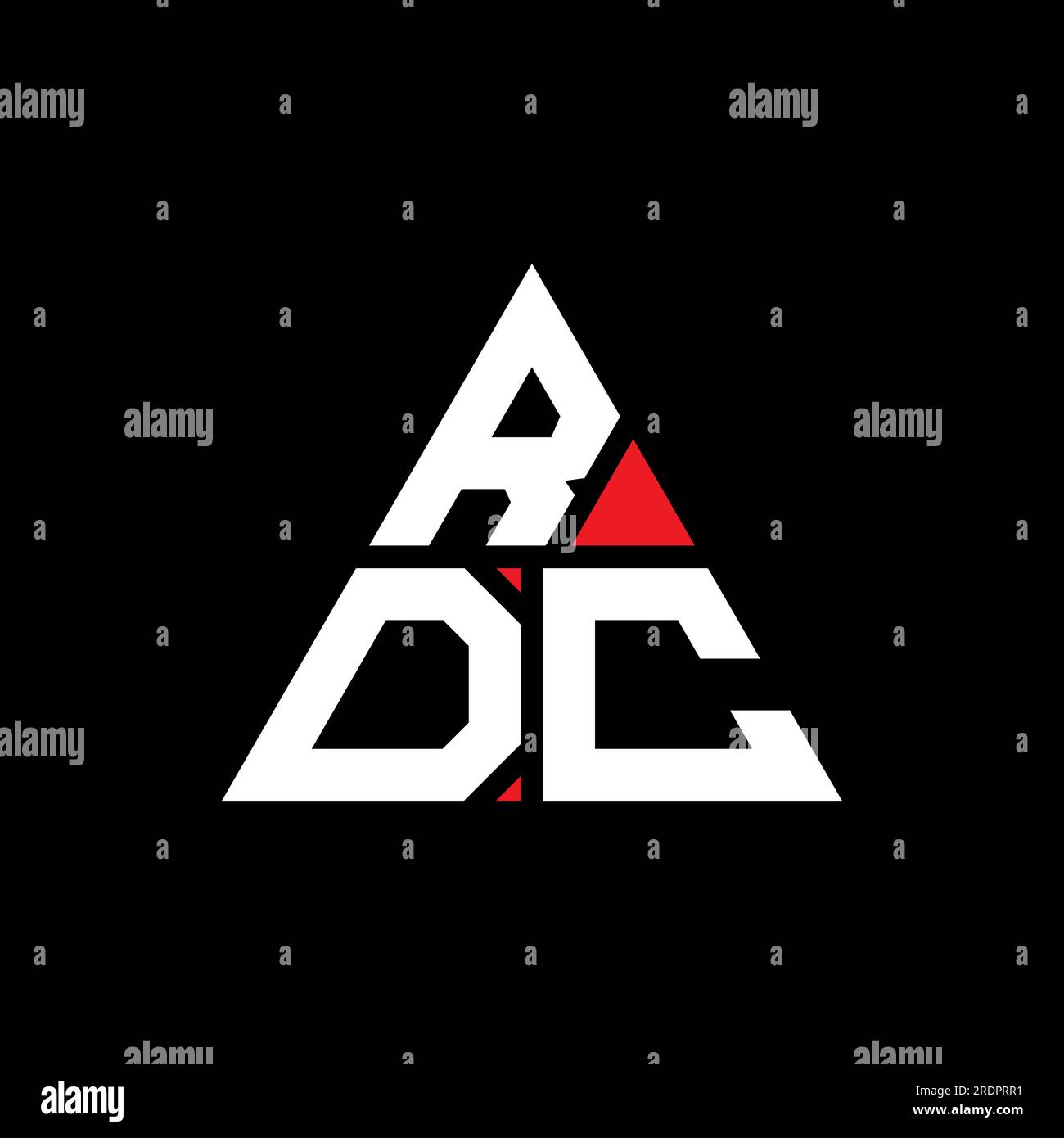 RDC triangle letter logo design with triangle shape. RDC triangle logo ...